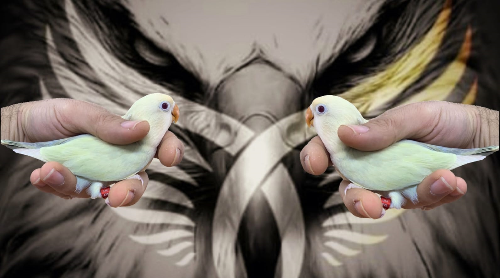 Aqua mutation in lovebirds - Ladybirduae Aviary